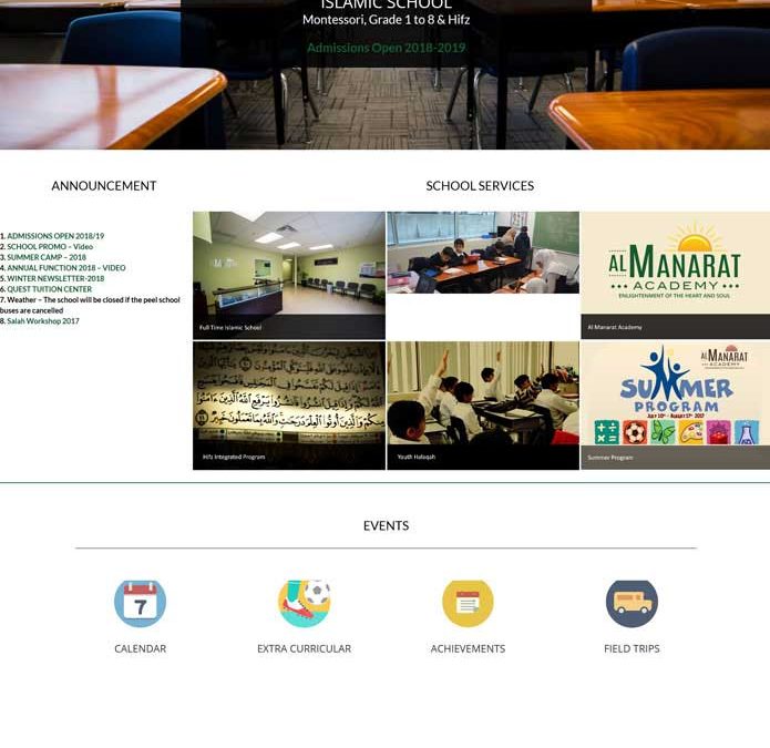 Al Manarat School - Web Design | Ecommerce | Toronto, Ajax, Pickering ...